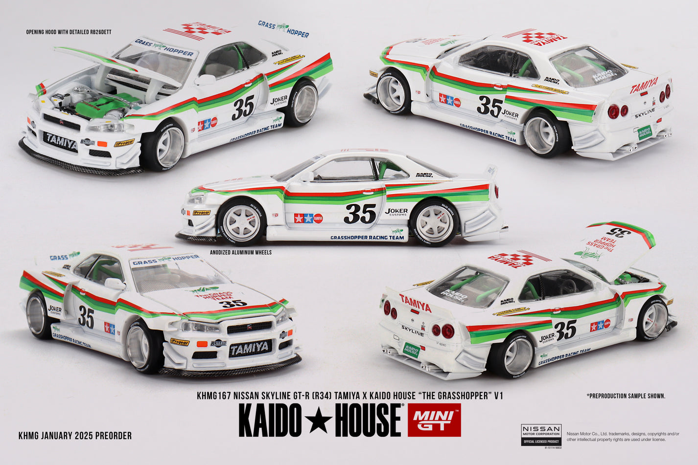 Kaido House Nissan Skyline GT-R (R34) TAMIYA x KAIDO HOUSE The GRASSHO ...