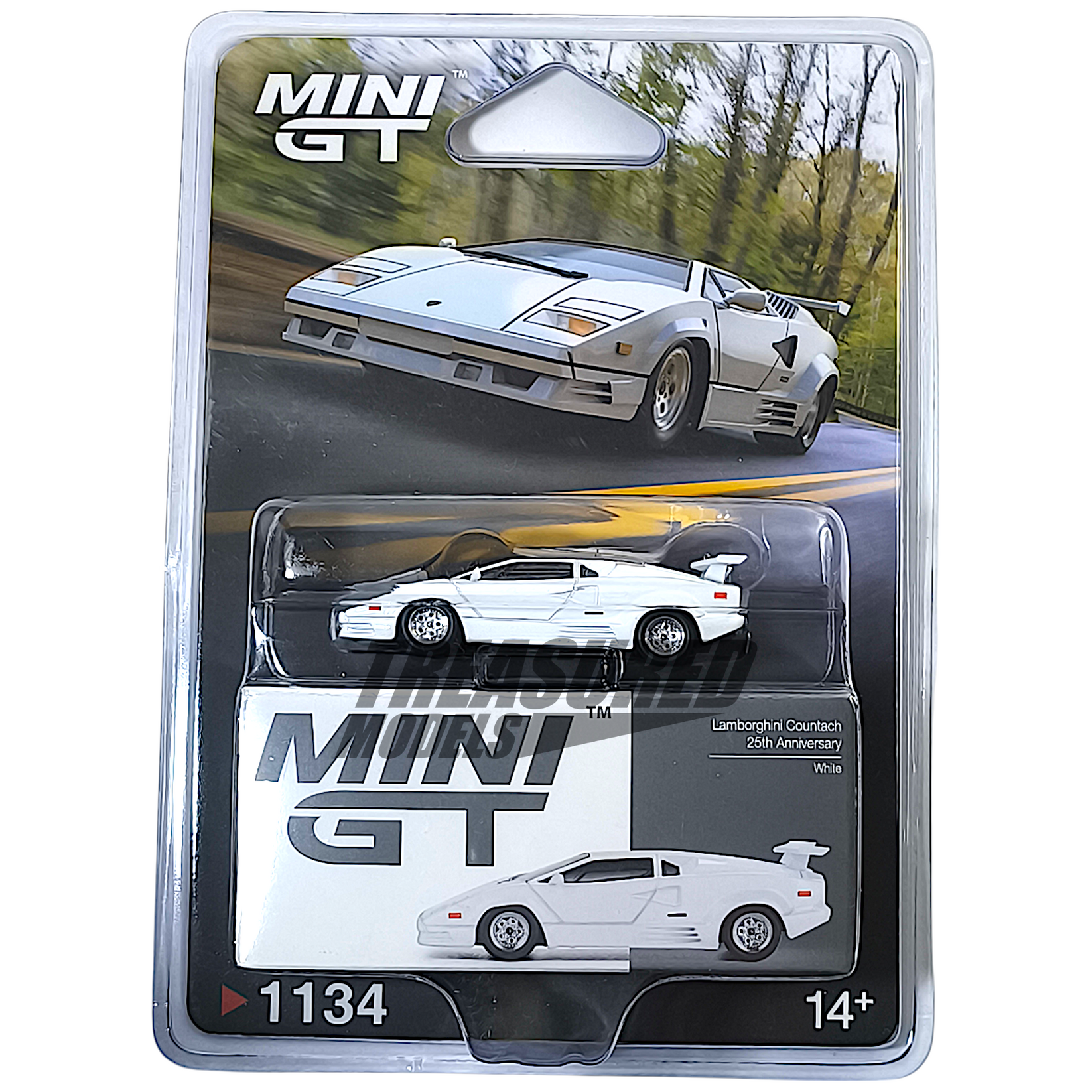 Mini GT Lamborghini Countach 25th Anniversary White Blister Packaging ...