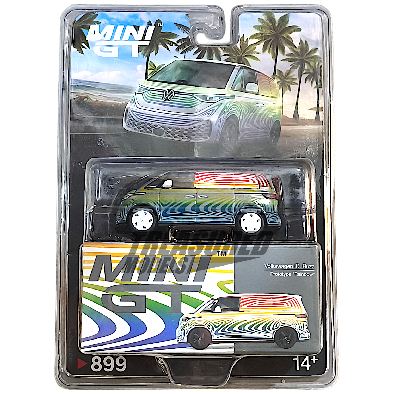 Mini GT CHASE Volkswagen ID.Buzz Prototype Rainbow MGT00899 1/64 Dieca ...