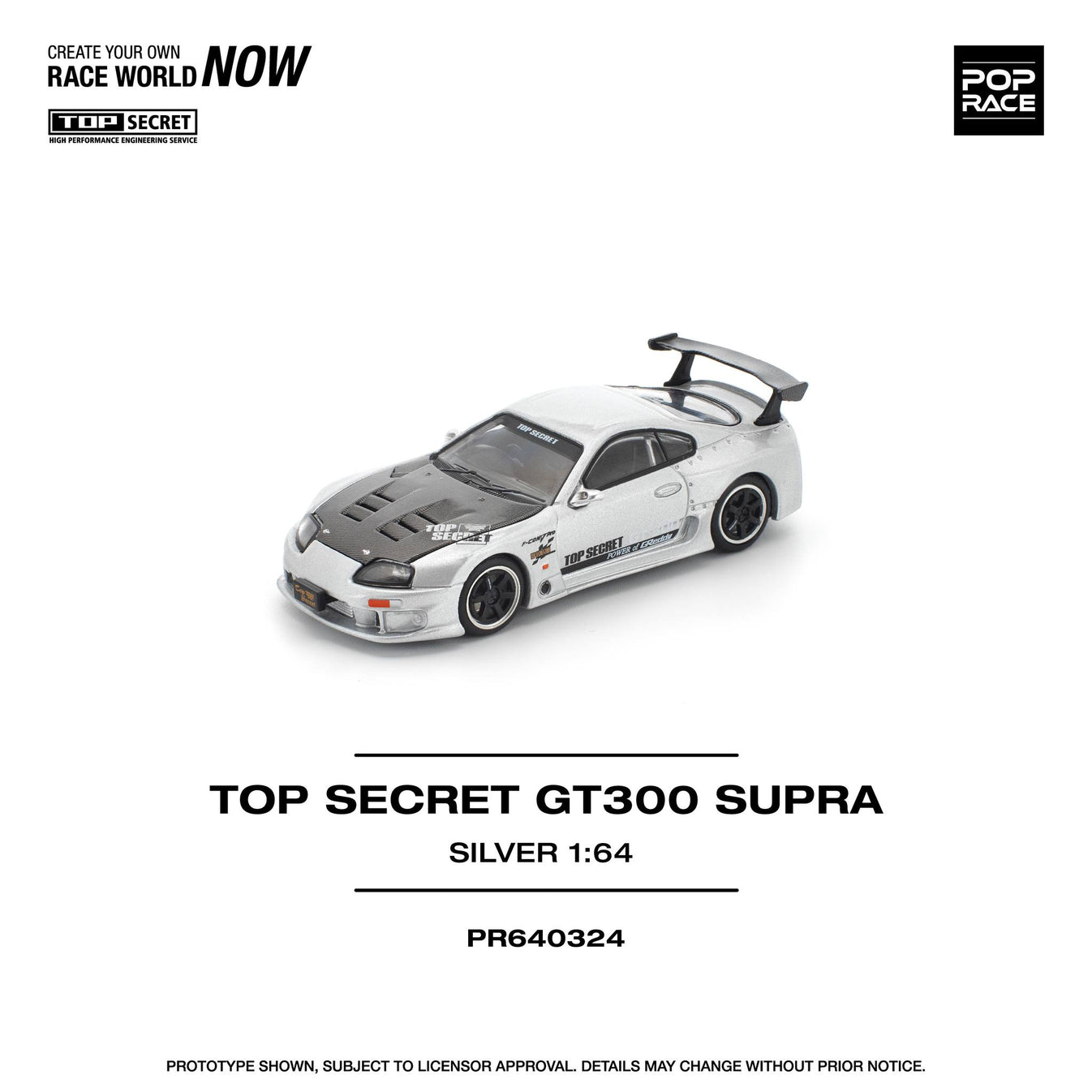 *Pre-Order* Pop Race Toyota Top Secret GT300 Supra Silver PR640324 1/6 ...