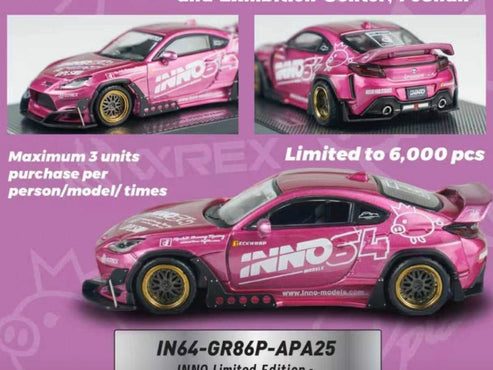 Inno64 Toyota GR86 Pandem Rocket Bunny Pink APAxpo 2025 – Treasured Models